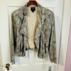 Insight | Jackets & Coats | Insight Faux Leather Animal Print Jacket ...